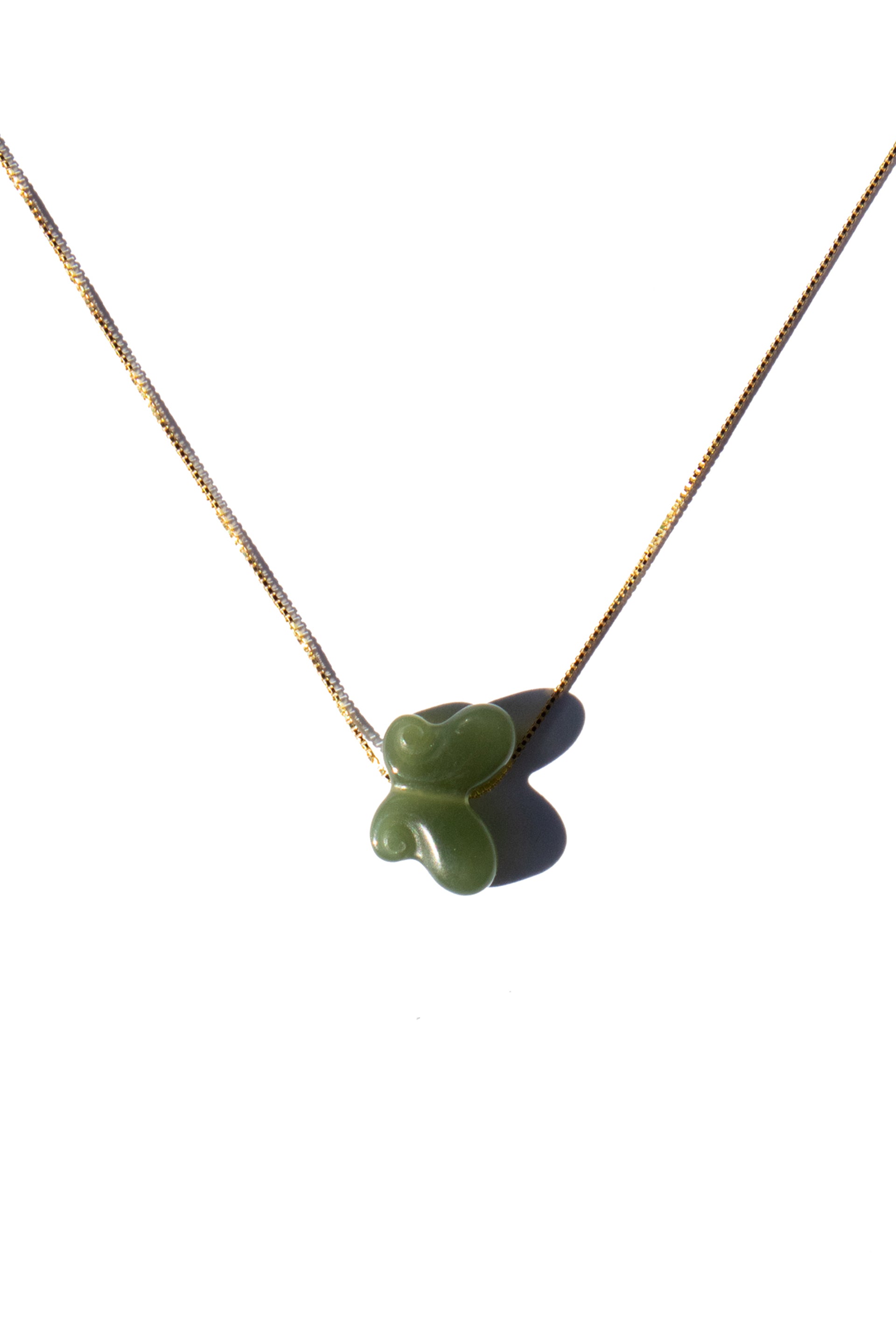 Green jade butterfly necklace store