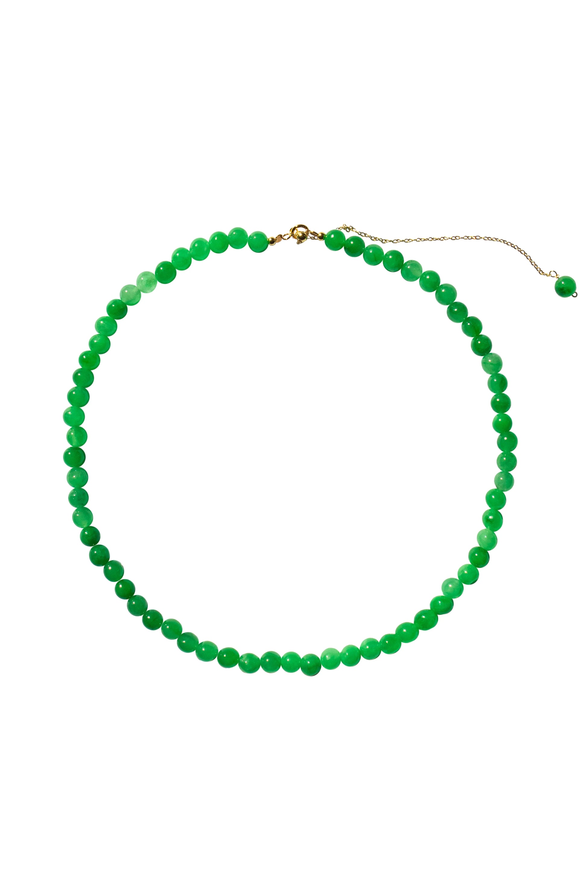 Lime — Green Jade Beaded Necklace | seree