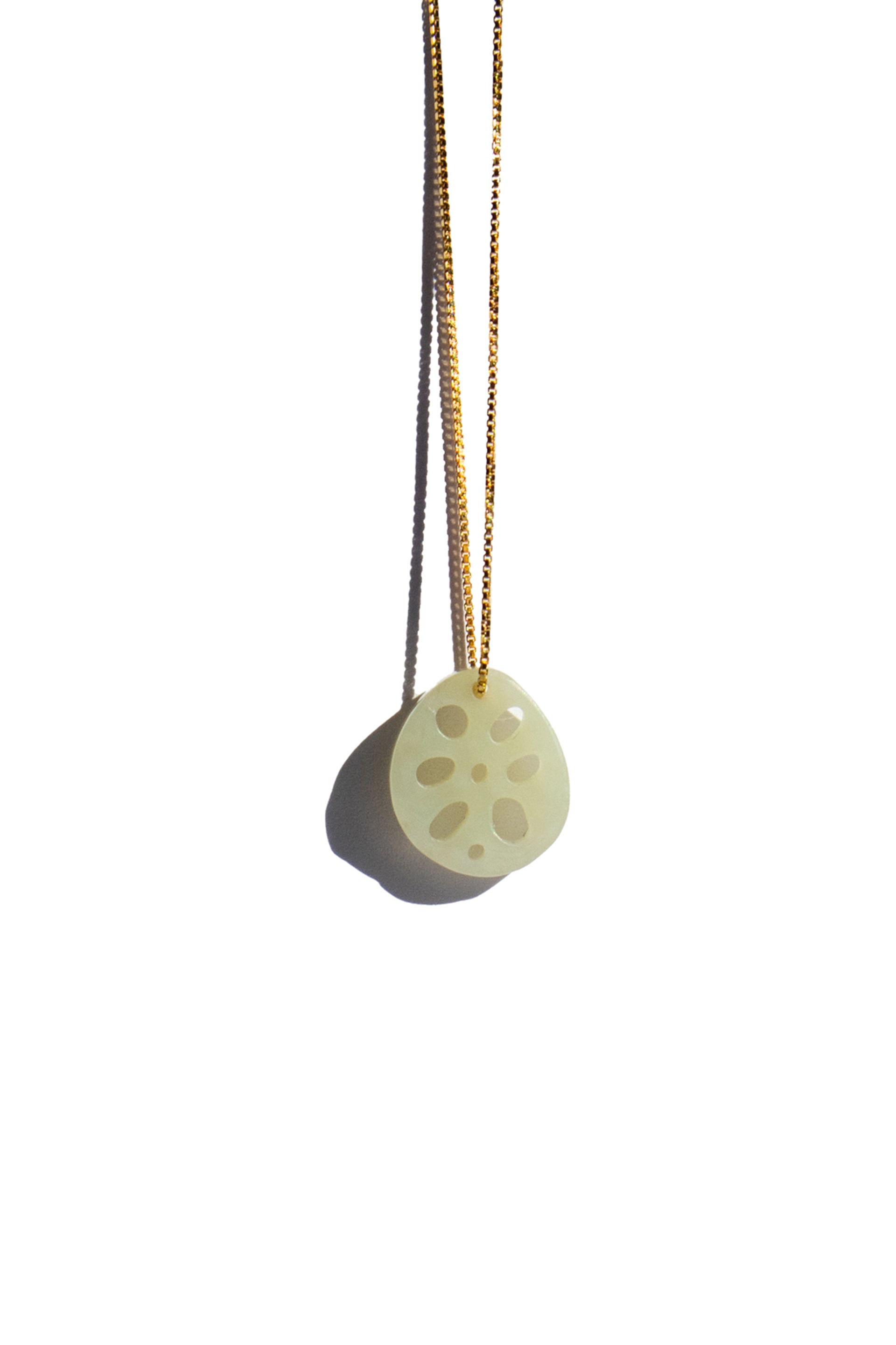 Lotus root jade pendant necklace | seree
