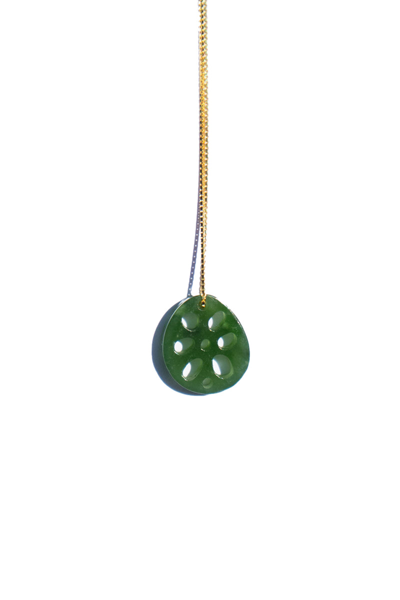 Lotus root jade pendant necklace | seree